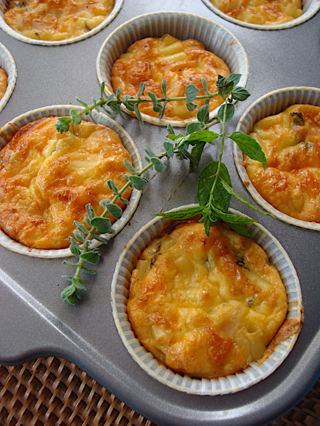 Μάφινς πρωινού με μακαρόνια - Miss Tasty