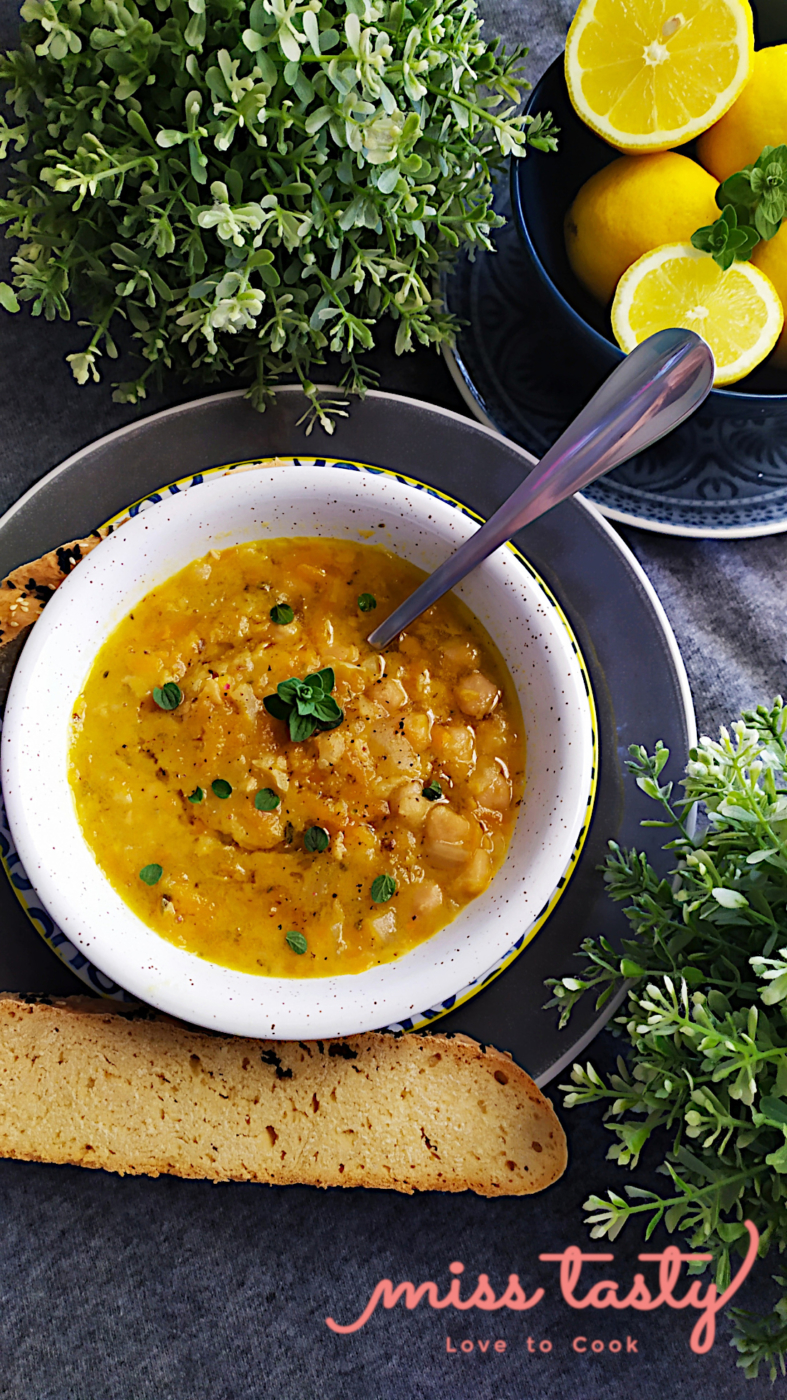 Ρεβίθια σούπα λεμονάτα και πικάντικα - Miss Tasty